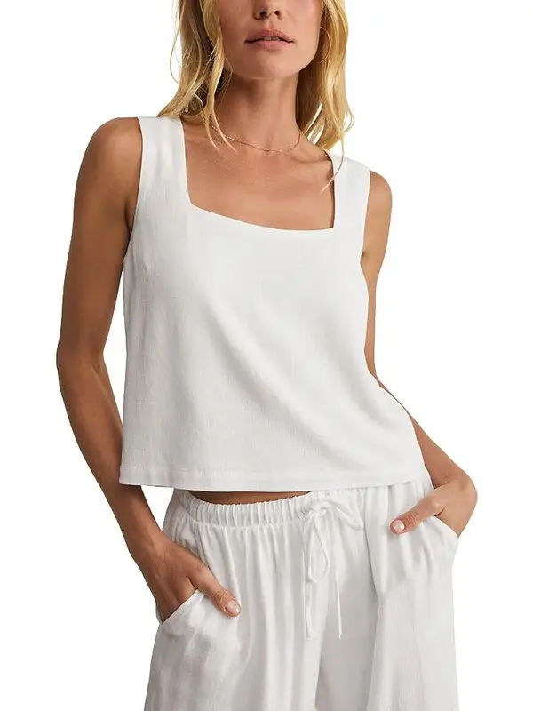 Z Supply Charli Square Neck Top - White