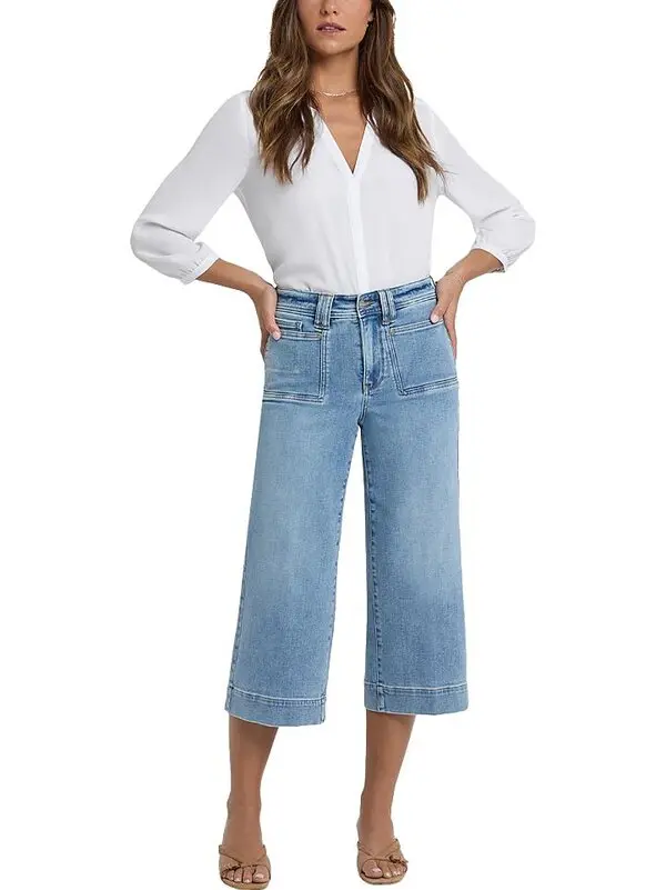 NYDJ Brigitte Wide Leg Capri Jeans - Mist Springs