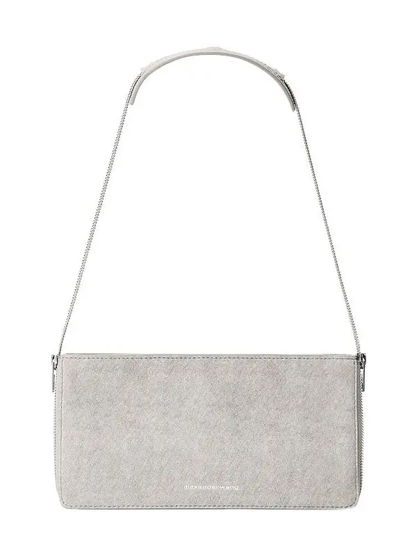 Alexander Wang Siren Leather Pochette - Heather Grey