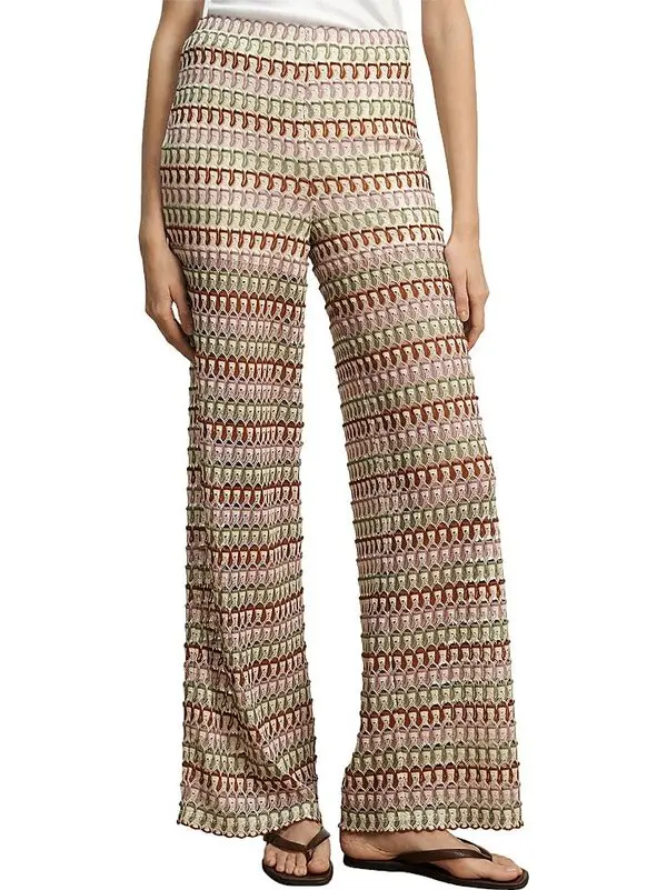 Veronica Beard Fatima Crocheted Pants - Deep Ochre