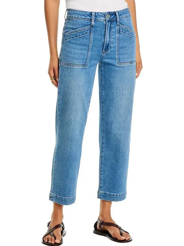 Paige Quincy High Ankle Straight Jeans - Redondo