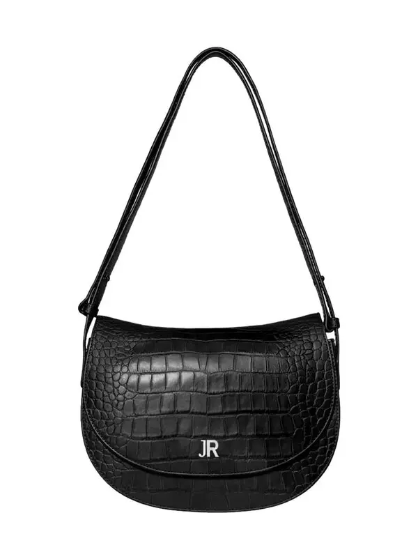John Richmond Croc-effect Shoulder Bag - Black