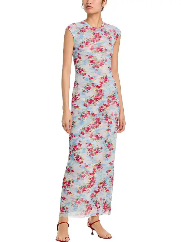 AFRM Mylo Printed Power Mesh Maxi Dress - Digital Floral