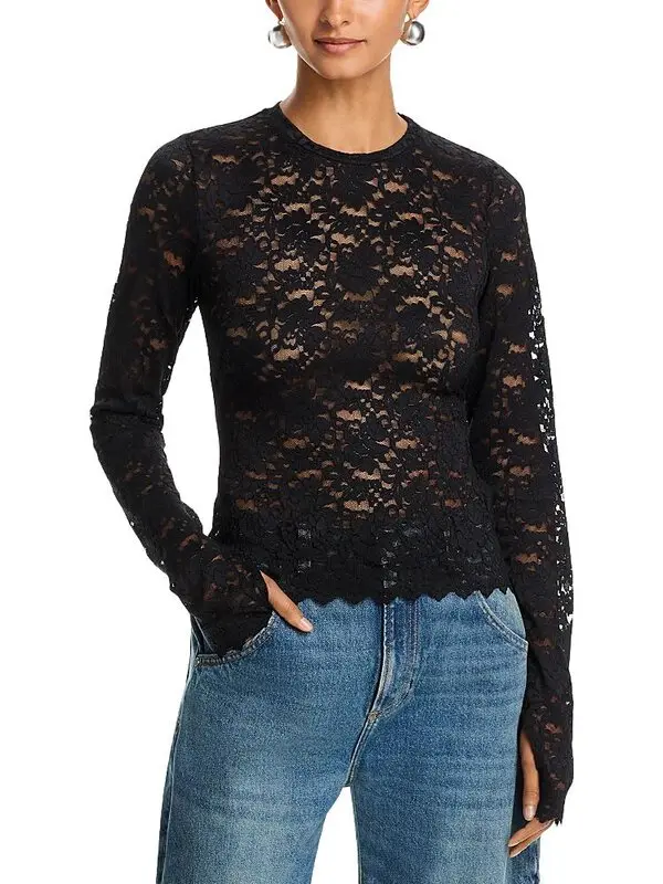 AFRM Kaylee Lace Top - Noir