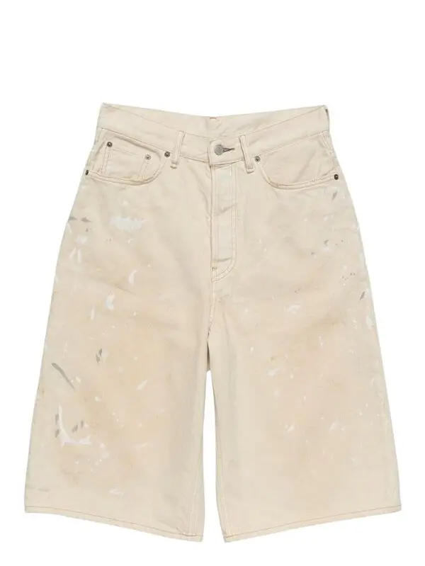 Acne Studios Distressed Denim Shorts - White