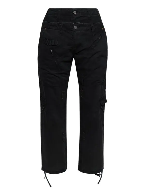 RIVINGTON ROI REBIS Heirophant Denim Cargo Pants - Black