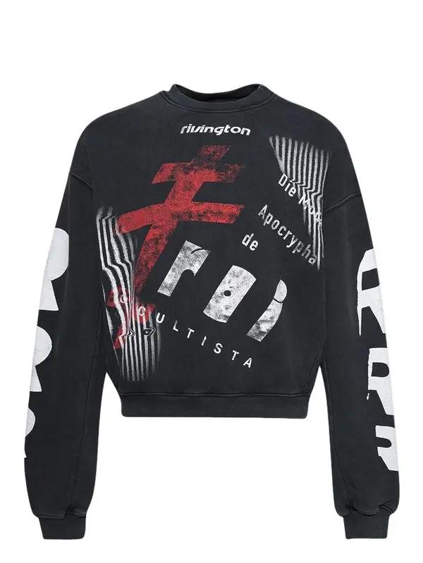 RIVINGTON ROI REBIS Apocrypha Crew Neck Sweatshirt - Black