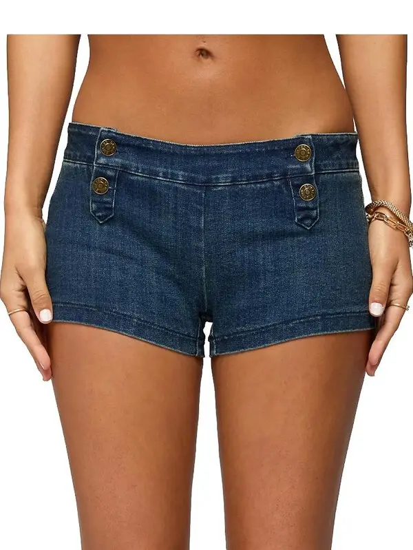 EDIKTED Sashe Denim Shorts - Blue