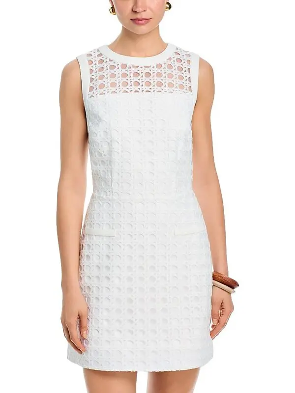 MILLY Moira Lace Mini Dress - White