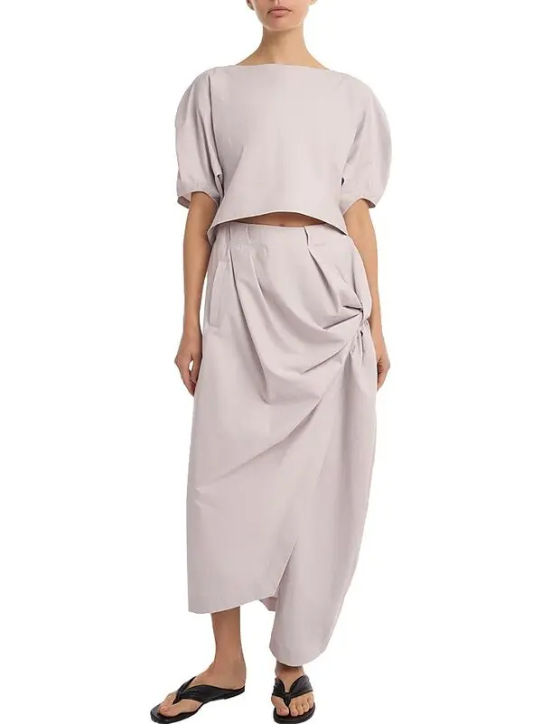 Issey Miyake Twisted Drape Pants - Light Gray