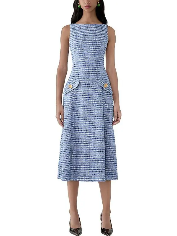 Carolina Herrera Sleeveless A-line Dress - Blue Multi
