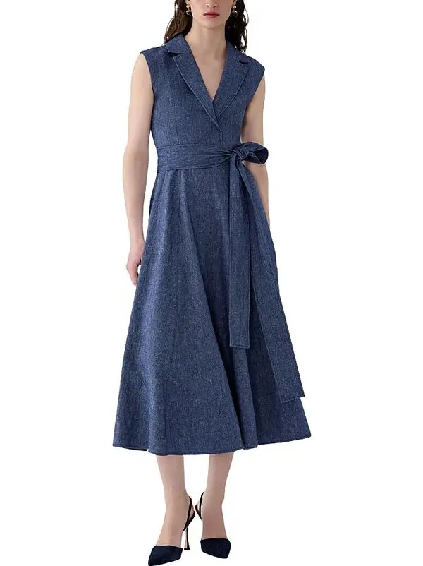 Carolina Herrera Sleeveless Midi Dress - Dark Blue