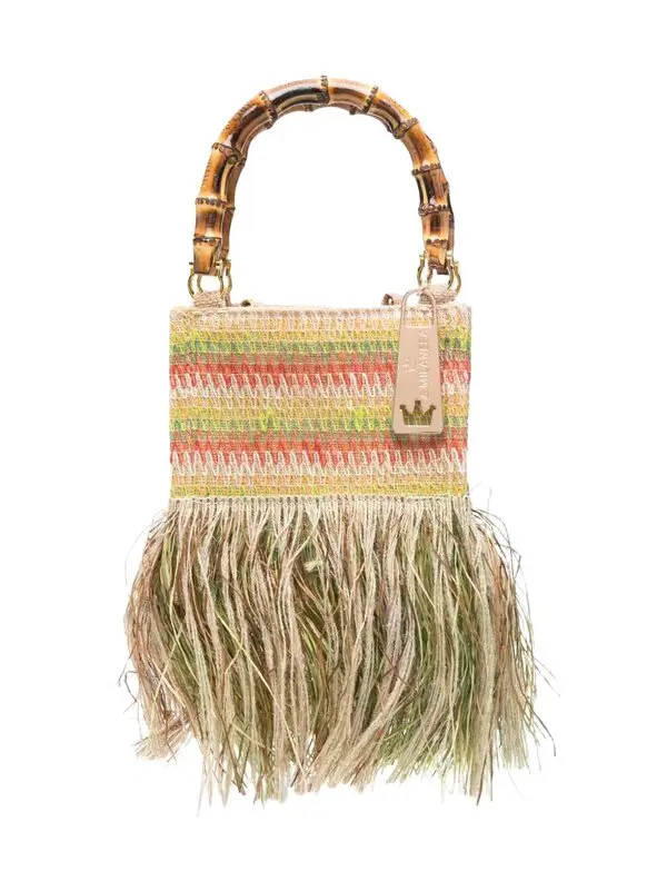 LA MILANESA Begonia Fringed Tote Bag - Neutrals