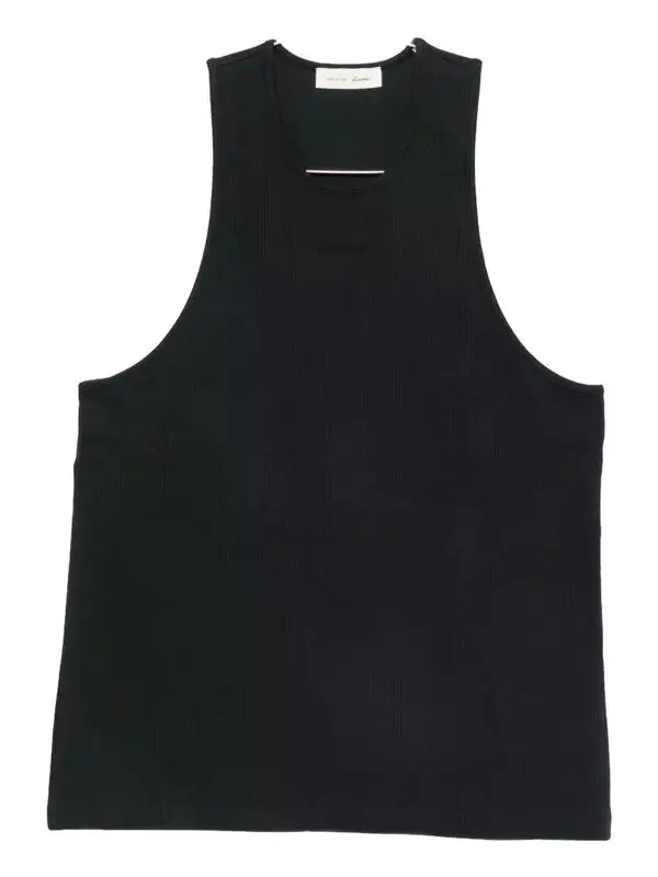 Fear Of God Logo Patch Ribbed Tank Top - Black