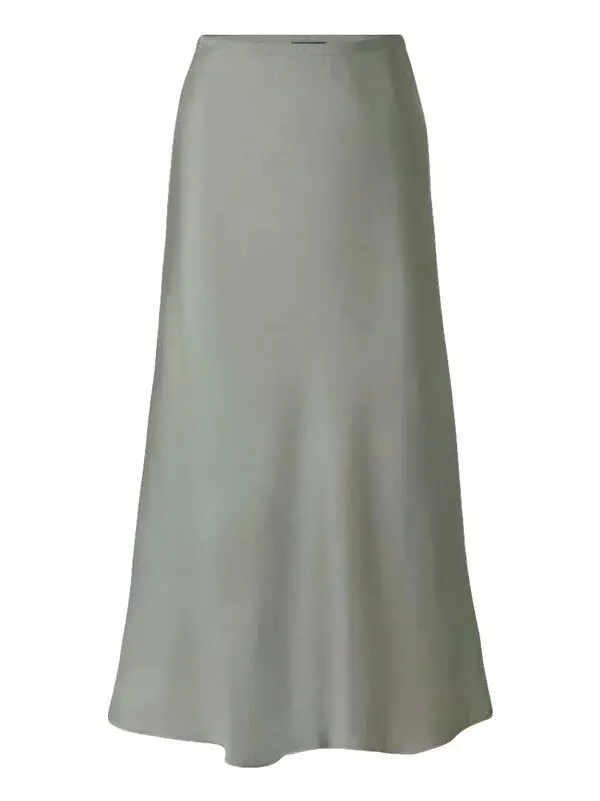 Soeur Fever Satin-finish Midi Skirt - Green