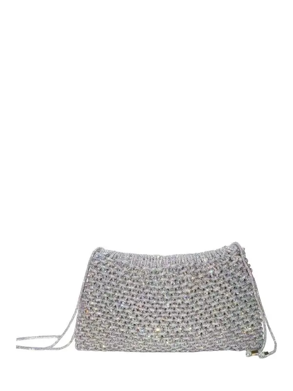 HIBOURAMA Penelope Crystal-embellished Shoulder Bag - Silver
