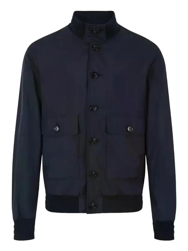 Paul & Shark Button-up Bomber Jacket - Blue