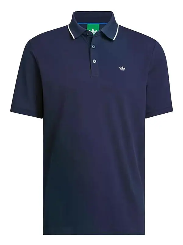 Adidas Twistknit Trefoil Polo Shirt - Blue