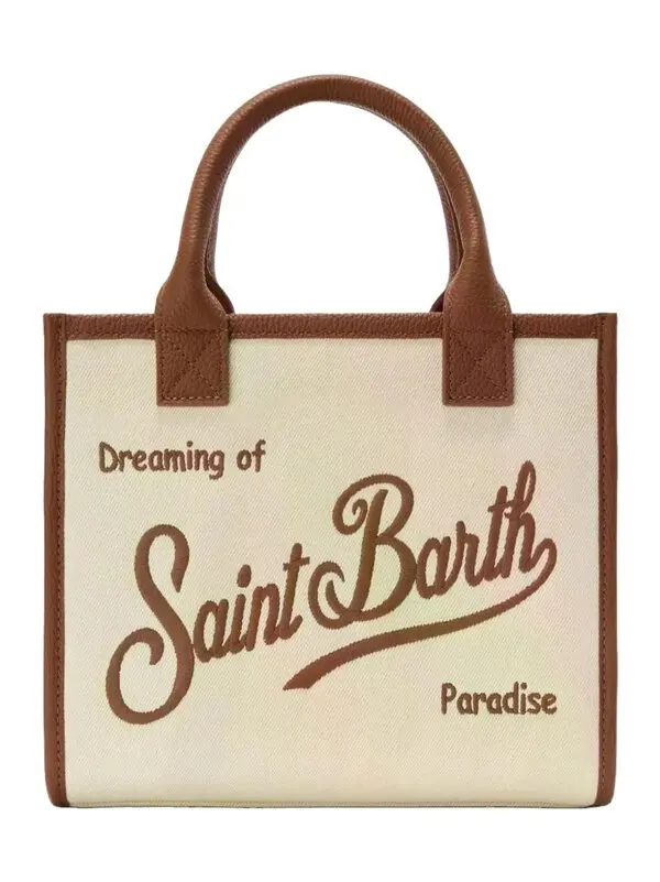 MC2 SAINT BARTH Logo Embroidered Tote Bag - Neutrals