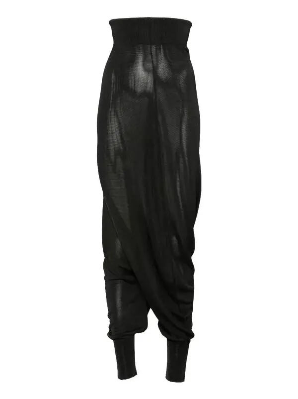 Paloma Wool Fine-knit Drop-crotch Trousers - Black