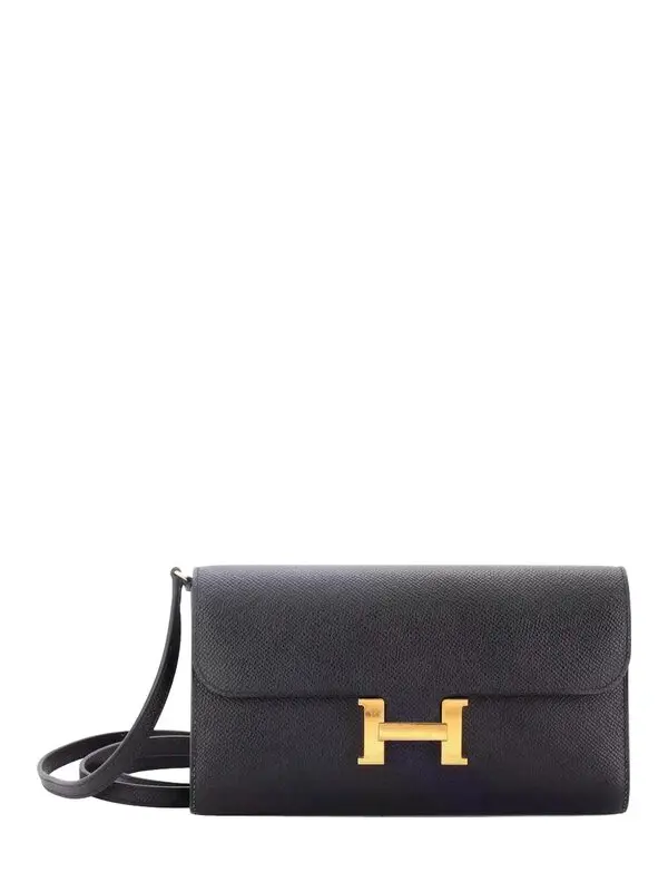 Hermès Constance To Go Wallet Epsom Clutch Bag - Black