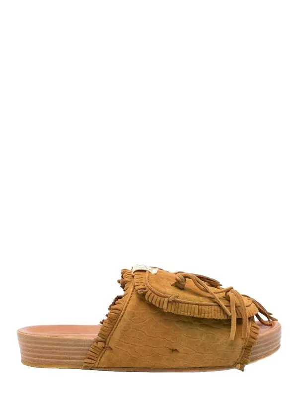Visvim Christo Shaman Fringe Sandals - Brown