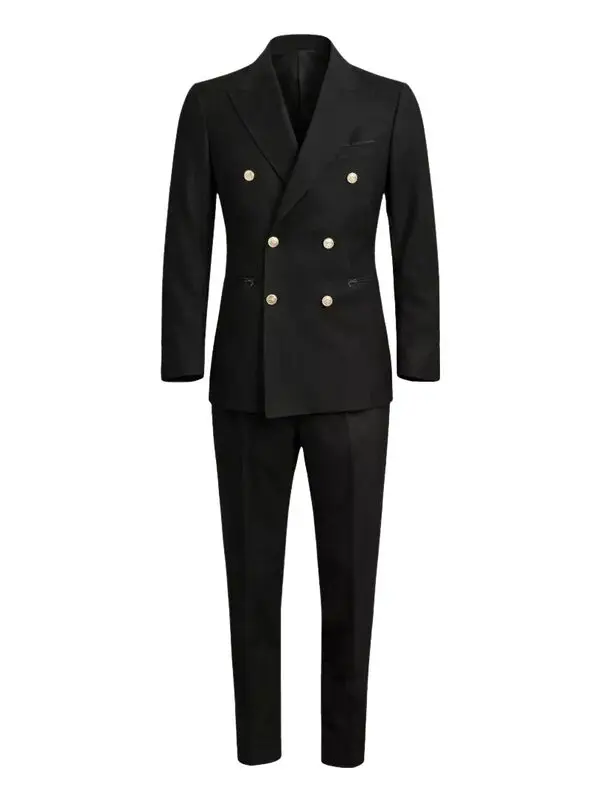 FRANZESE COLLECTION Brad Pitt Double-breasted Suit - Black