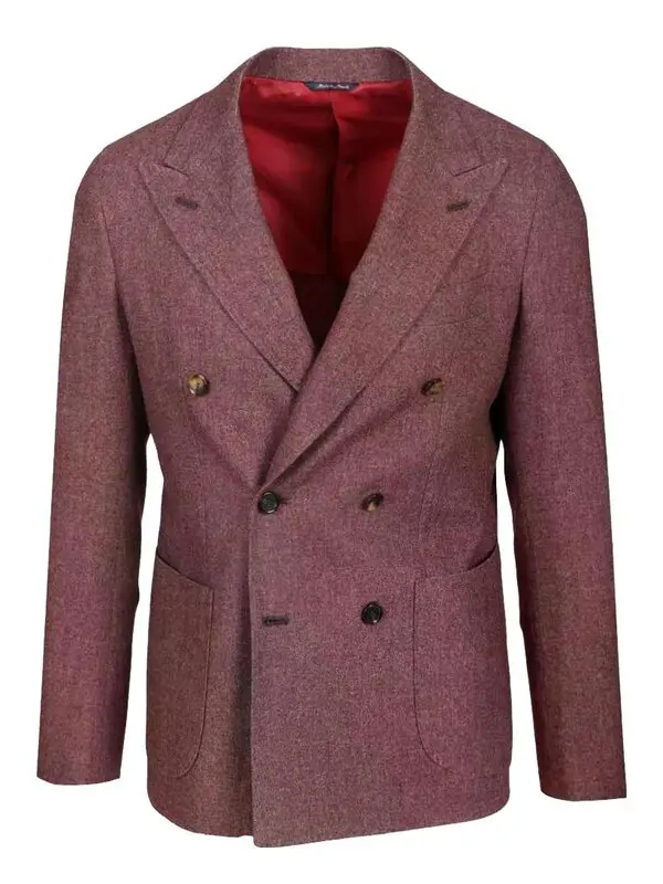 AL DUCA D’AOSTA 1902 Double-breasted Peak-lapel Blazer - Red