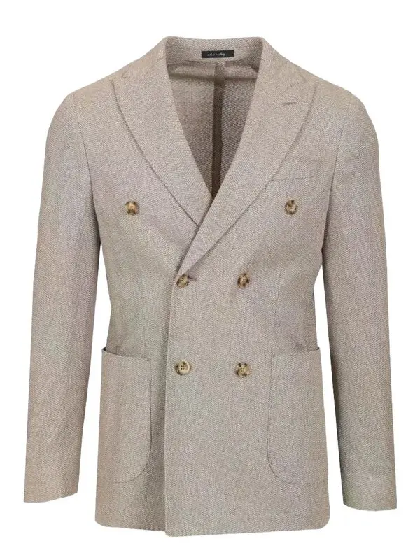 AL DUCA D’AOSTA 1902 Double-breasted Peak-lapel Jacket - Neutrals