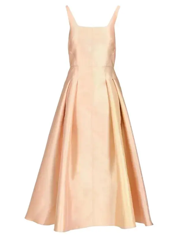 AL DUCA D’AOSTA 1902 Square-neck Mikado Dress - Pink