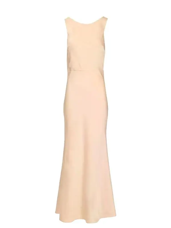 AL DUCA D’AOSTA 1902 Sleeveless Satin Floor-length Gown - Neutrals