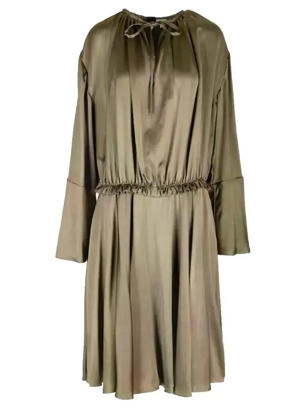 Loewe Ruffled Waist Tunic Dress - Green
