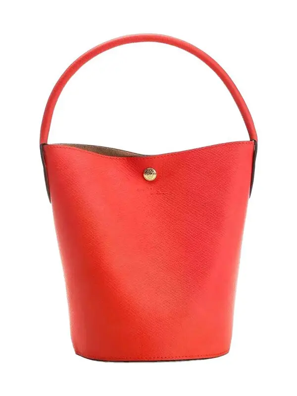 Longchamp Pure Leather Bucket Bag - Red