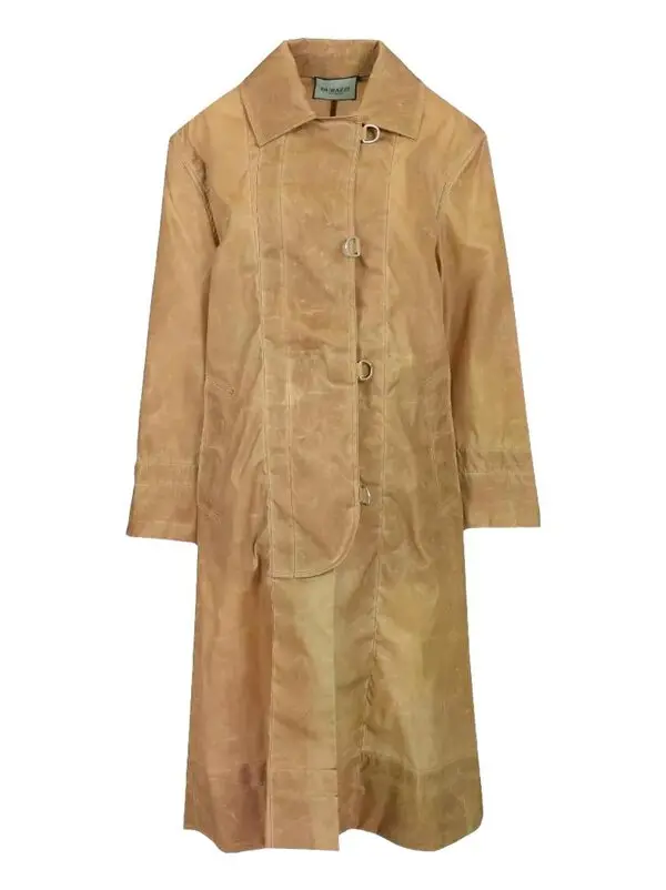 DURAZZI MILANO Leather Effect D-ring Coat - Neutrals