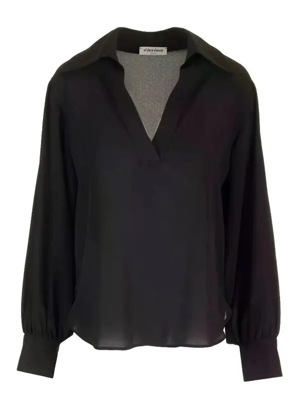 AL DUCA D’AOSTA 1902 V-neck Long-sleeve Top - Black