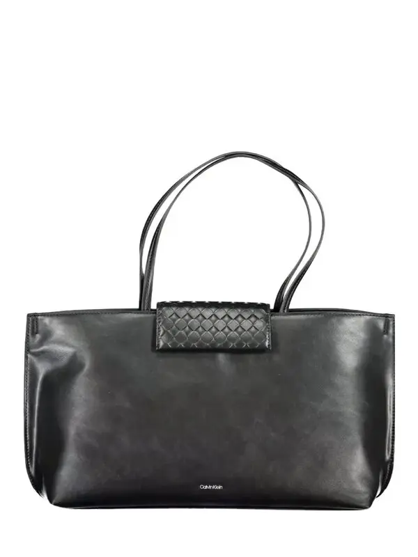 Calvin Klein Woven Detail Tote Bag - Black