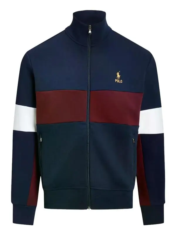 Polo Ralph Lauren Color-block Zip-up Cotton Cardigan - Blue