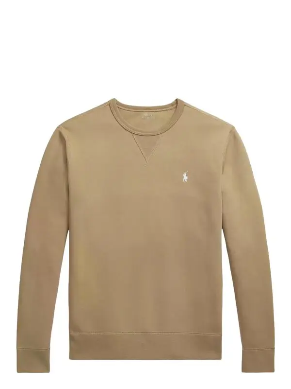 Polo Ralph Lauren Crewneck Sweater With Embroidered Logo - Neutrals