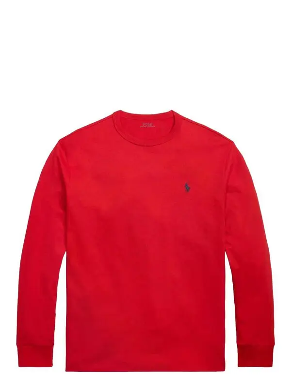 Polo Ralph Lauren Embroidered-logo Long-sleeve T-shirt - Red