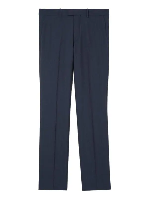 Burberry Bond Tailored Wool Trousers - Blue Melange