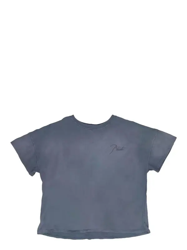 Rhude Reverse Logo-embroidered T-shirt - Grey