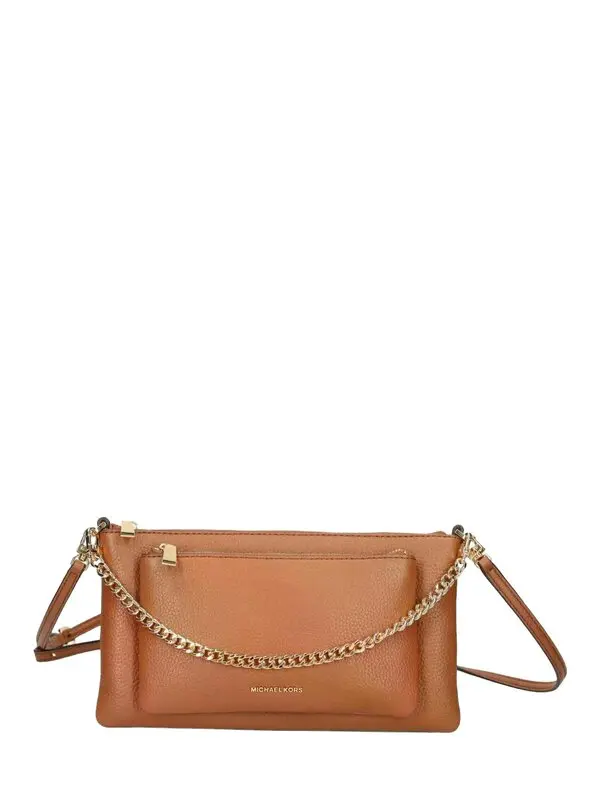 Michael Kors Medium Jet Set Shoulder Bag With Chain Detail - Brown