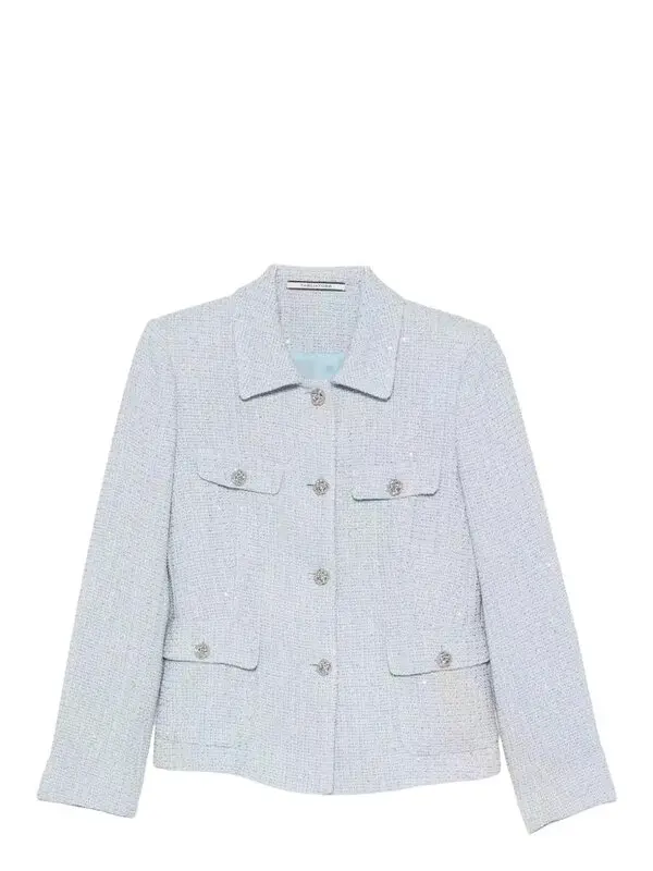 Tagliatore Embellished Jacket - Blue