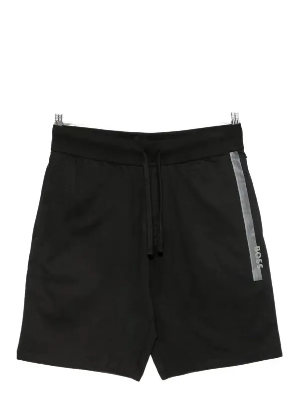 BOSS Logo Detail Drawstring Shorts - Black