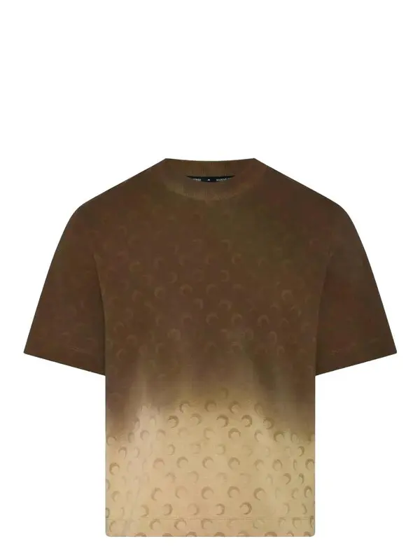 MARINE SERRE Moon Monogram T-shirt - Brown