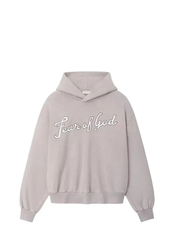 Fear Of God Logo-print Hoodie - Neutrals