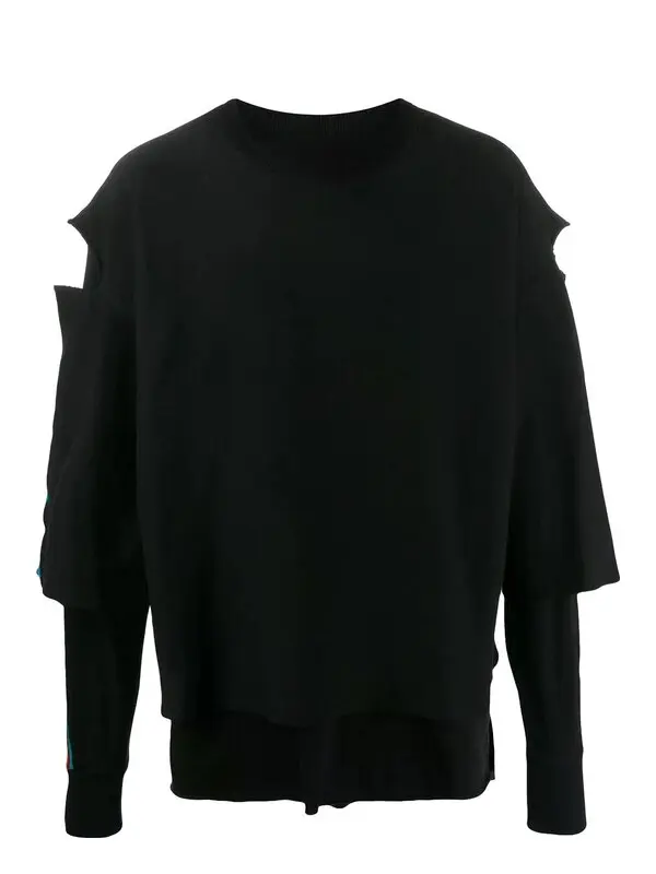 Facetasm Destroyed Double T-shirt - Black