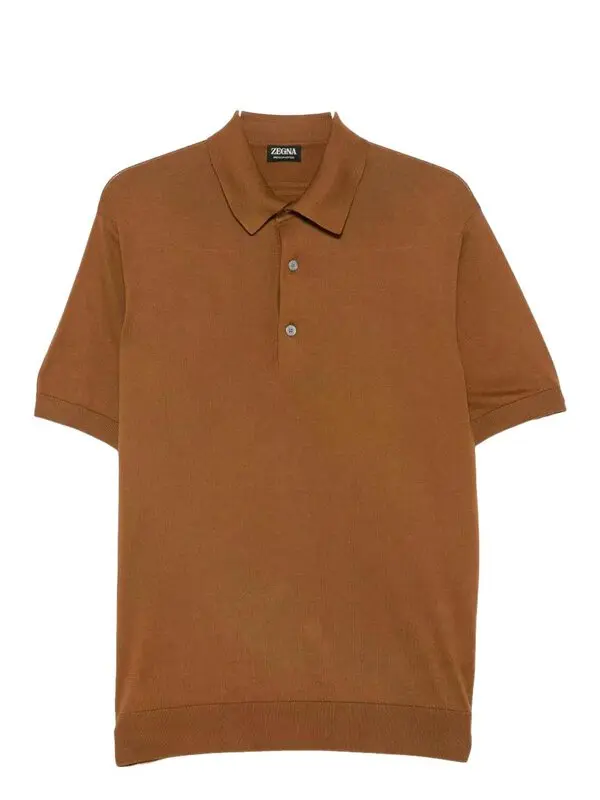 Zegna Short-sleeve Polo Sweater - Red