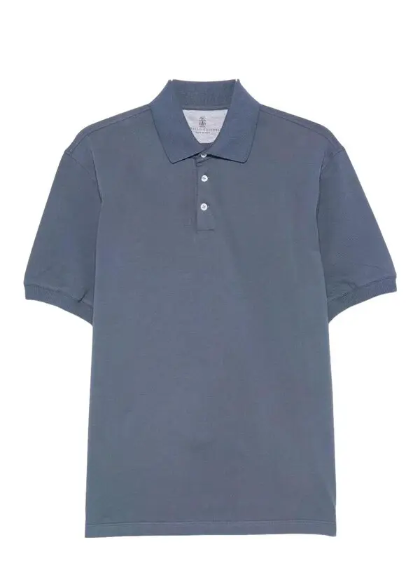 Brunello Cucinelli Short-sleeve Polo Shirt - Blue