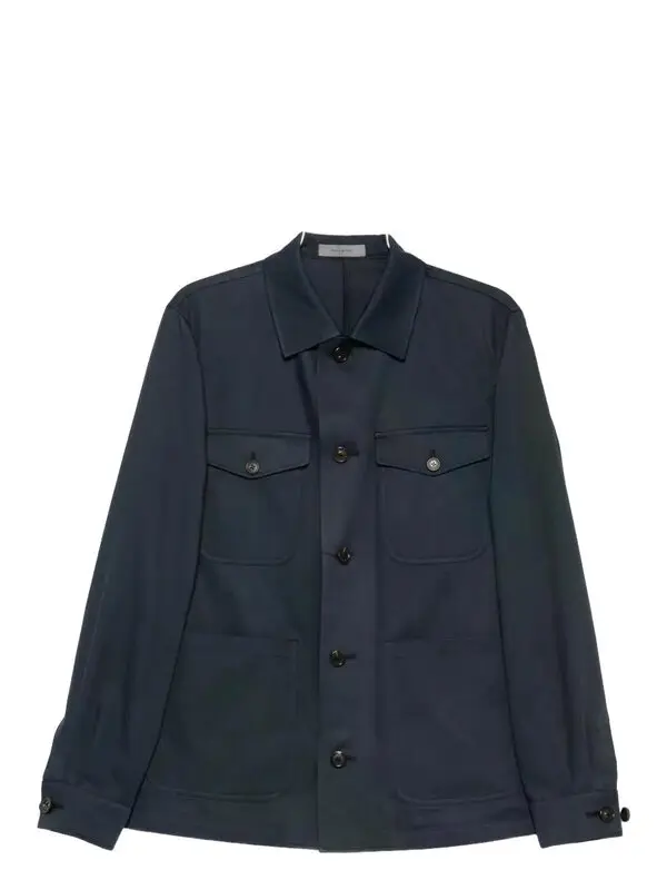 Corneliani Buttoned Pocket Overshirt - Blue